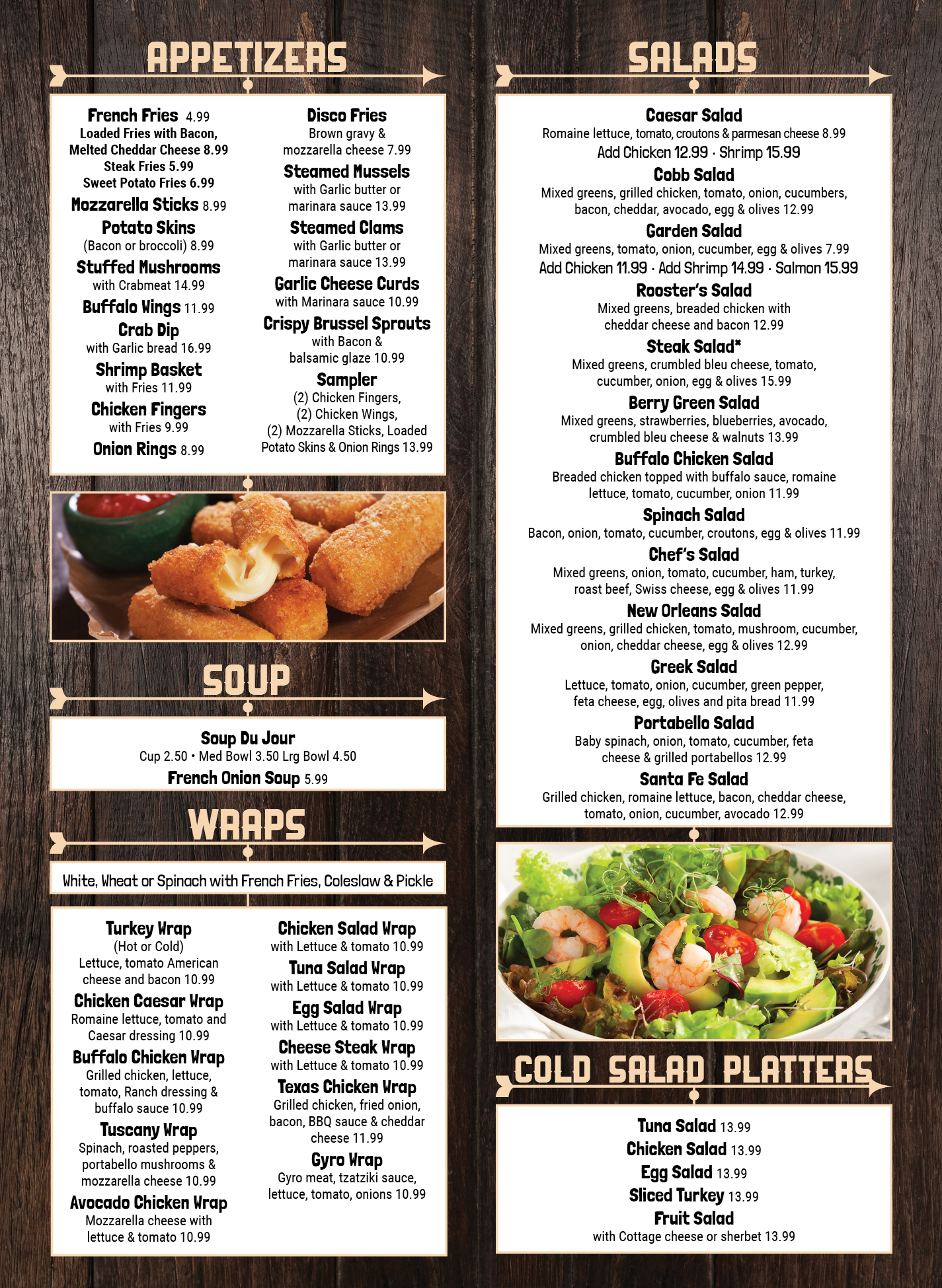 Our Menu | The Rooster Diner