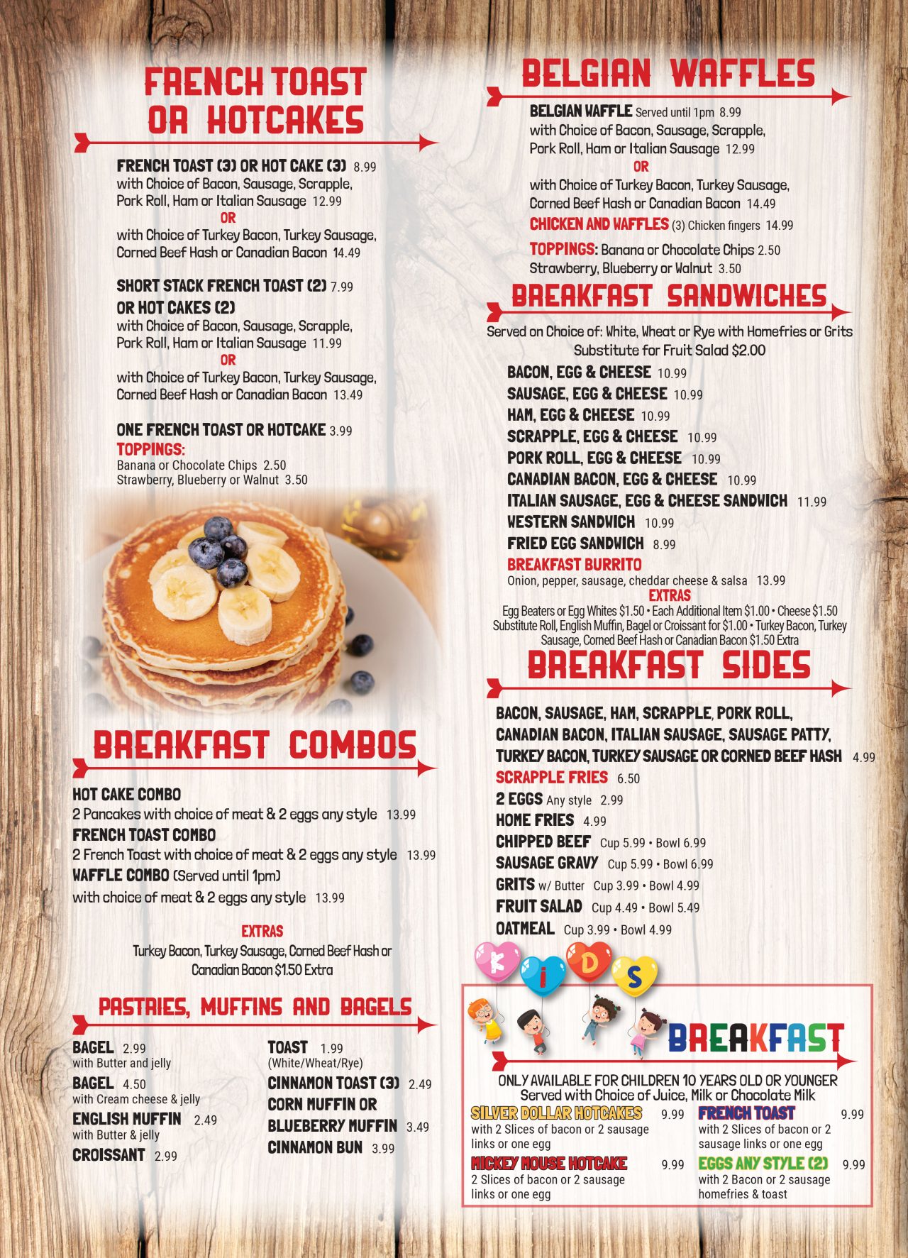 Our Menu | The Rooster Diner